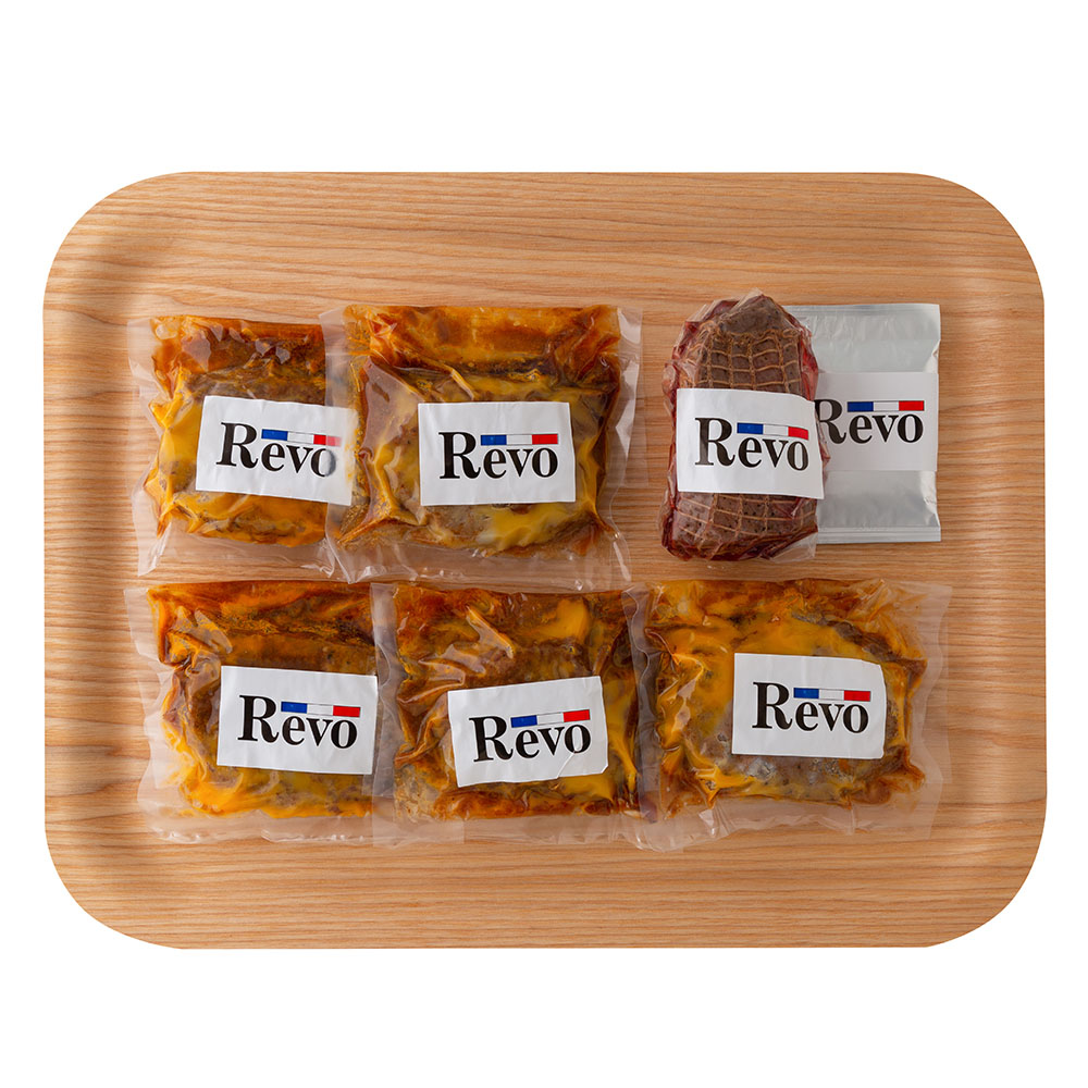 【楽天市場】大阪 「洋食Revo」 黒毛和牛コンビセット（黒毛和牛ローストビーフ200g×1、専用ローストビーフソース40g、黒バーグ200g×5） ｜ ギフト【 日田天領水 x 雅紅茶 公式 ...