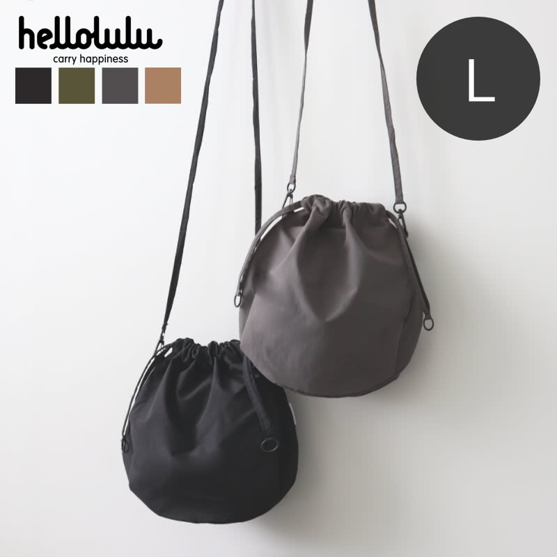 【楽天市場】ショルダーバッグ レディース Lサイズ 巾着 2way Hellolulu KATE オーバルスリングバッグ 軽量 撥水：ヒトイロ 楽天市場店