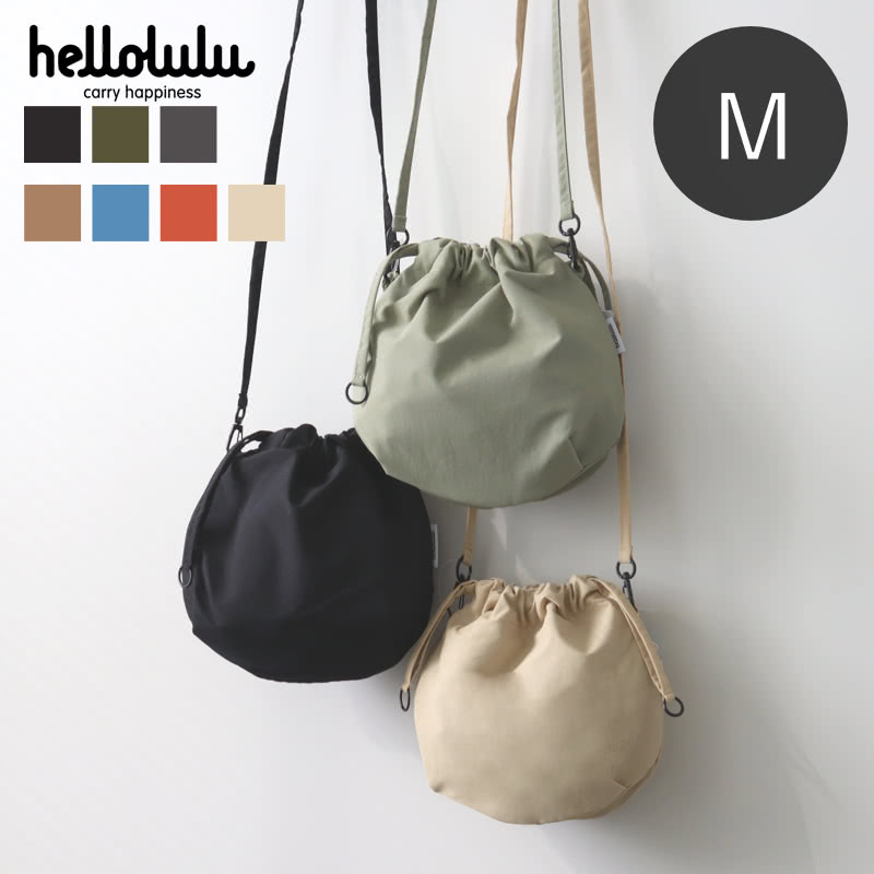 【楽天市場】ショルダーバッグ レディース Mサイズ 巾着 2way Hellolulu NOLLY オーバルスリングバッグ 軽量 撥水：ヒトイロ 楽天市場店