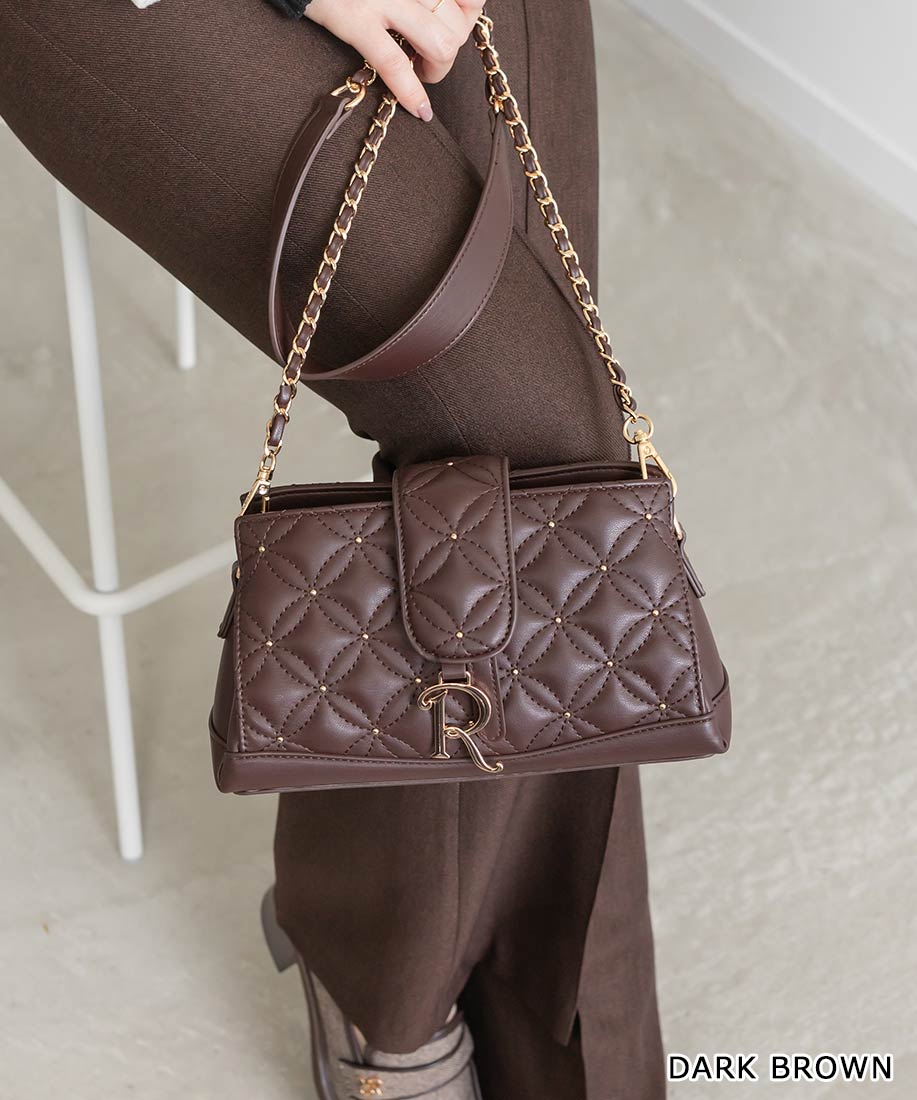 【楽天市場】RANDA/ランダ/2WAYゴールドチャームキルティングバッグ/FB34200/U【25AW★送料無料】：RANDA