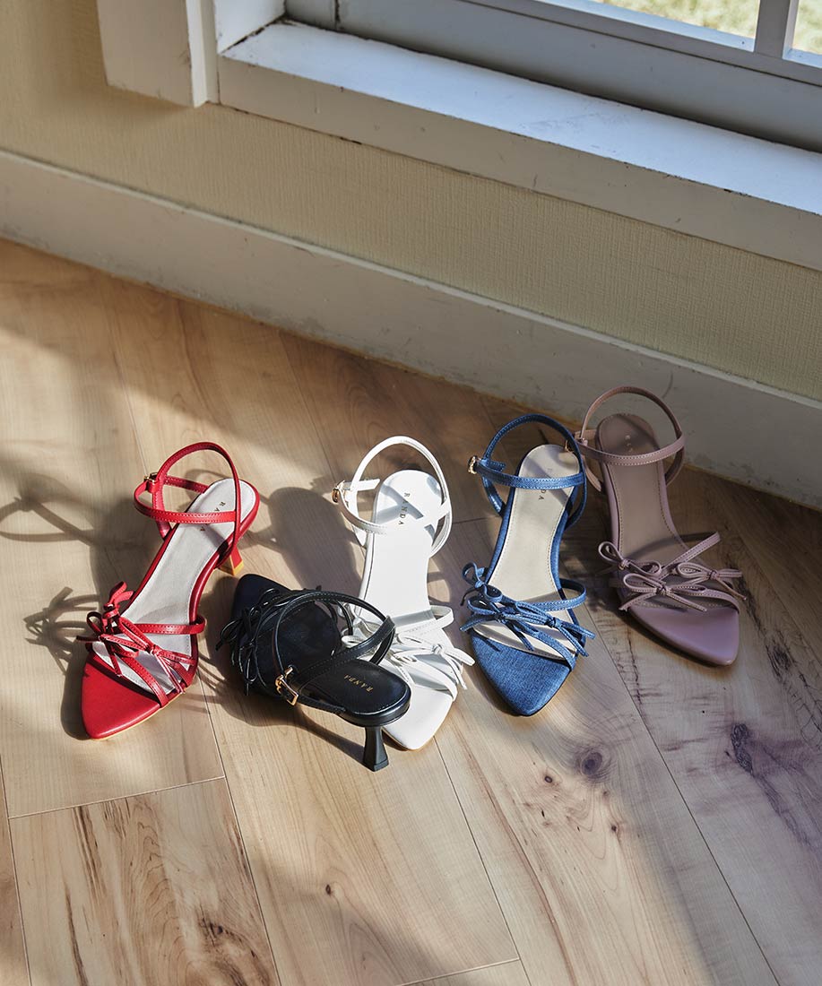 【楽天市場】【20%OFF】【22.5cm～25.5cm】RANDA/ランダ/ミニリボンナローストラップサンダル/PS35218/N1【25SS】 ：RANDA