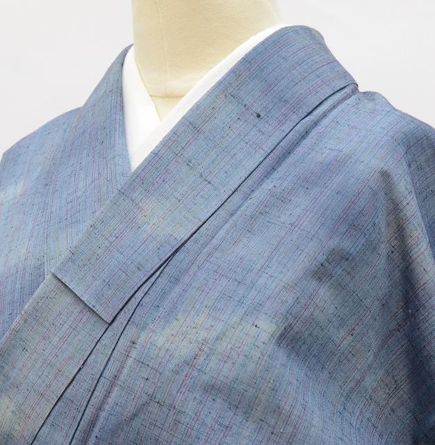 【楽天市場】身丈151.3cm 裄丈63.5cm 紬 正絹 リサイクル着物 仕立て上がり 未使用品 つむぎ S グレー色系 ぼかし文様 良品★ ...