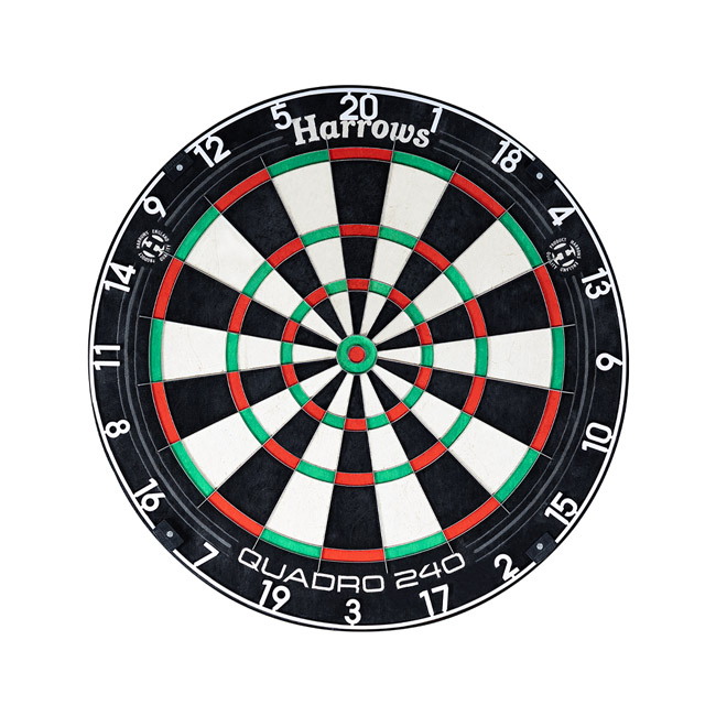 【楽天市場】Harrows(ハローズ) QUADRO 240 DARTBOARD(クアドロ 240 ダートボード) (ダーツ ボード ...