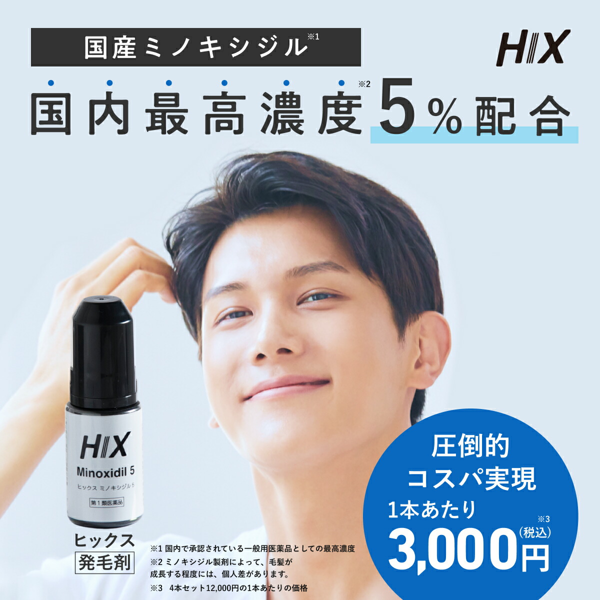 【楽天市場】【第1類医薬品】HIX minoxidil ヒックス ミノキシジル 5% 60mL 4個 セット aga 治療 薬 ミノキ 5 発毛剤 スカルプ 抜け毛 男性用 育毛剤 白髪 ...