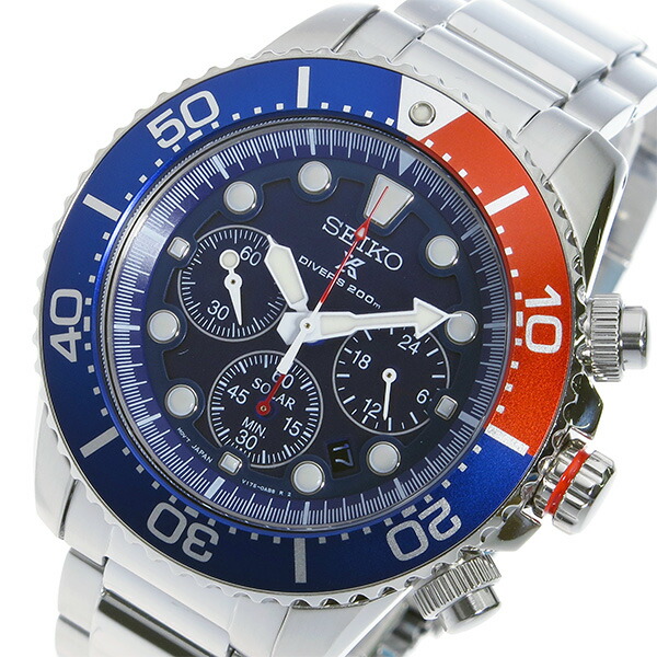 【楽天市場】セイコー SEIKO ソーラー クロノグラフ ダイバーズ 腕時計 SSC019P1：ハピネスセレクトショップ