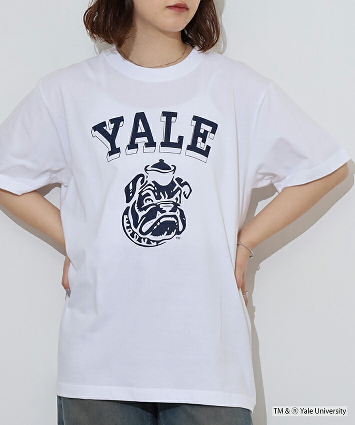 【楽天市場】YALE イェール 半袖 College T-Shirt カレッジ Tシャツ 5.6oz ダブルステッチ メンズ レディース ロゴ ...