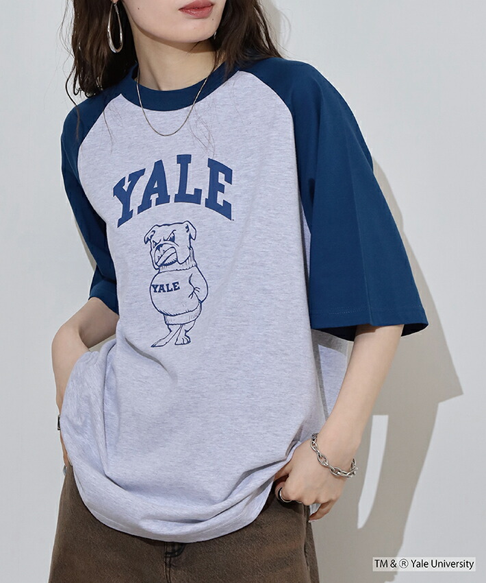 【楽天市場】YALE イェール OVERSIZED RAGLAN T-SHIRT ビッグシルエットラグラン カレッジ Tシャツ 5.6oz ...