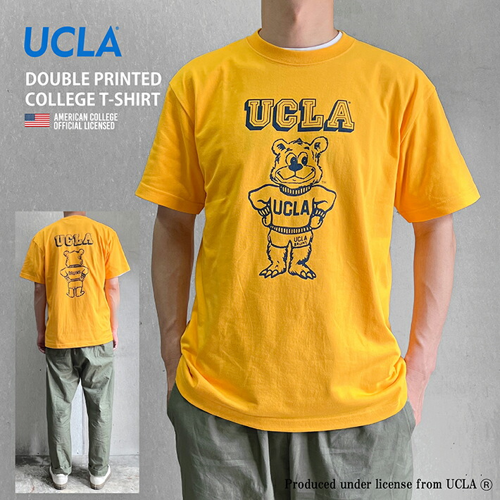 【楽天市場】UCLA ユーシーエルエー DOUBLE PRINTED COLLEGE T-SHIRT ビッグシルエット カレッジ Tシャツ 5.6oz バックプリントT メンズ レディース ...