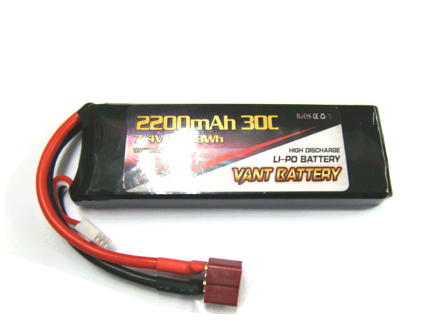 【楽天市場】Li-Poバッテリー 7.4V 2200mAh 30C [VT2200-30-2S](JAN：2000000071275)：ホビーマンズ