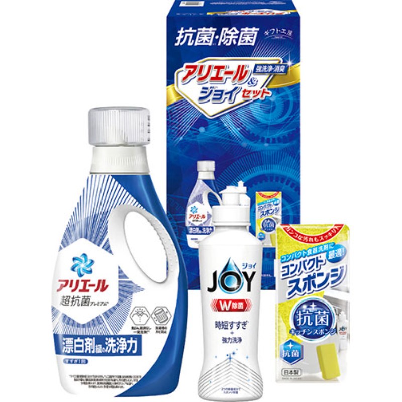 【楽天市場】ギフト工房 抗菌除菌・アリエール&ジョイセット P&Gアリエールジェル(720g)・P&G除菌ジョイ(170ml)・コンパクトスポンジ×各1 B1057517 [ ][AS ...