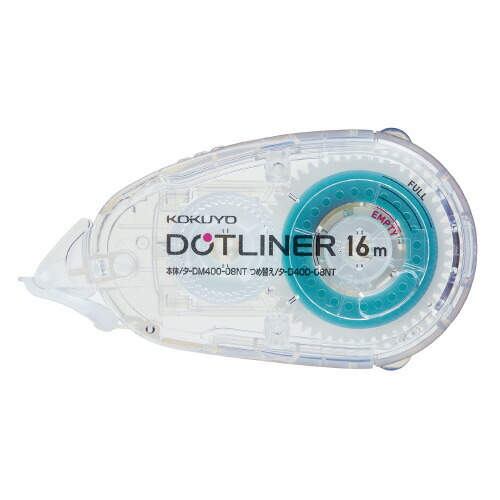 【楽天市場】コクヨ テープのり〈ドットライナー〉 本体・透明 強粘着 テープ長さ16m 【タ-DM400-08NT】：どっとカエールHOCOa
