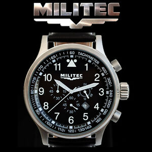 【楽天市場】【送料無料】腕時計 ミリテックパイロットクロノメーターミリタリーアーミーウォッチレジストmilitec pilot ...