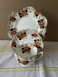 【楽天市場】【送料無料】キッチン用品・食器・調理器具・陶器 美しいアンティークメルバ中国デイジー形ティーセットのトリオ。中古 ...