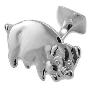 【楽天市場】【送料無料】メンズアクセサリ— ブタsterling silver pig cufflink：hokushin