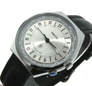 【楽天市場】【送料無料】腕時計 ロシアウォッチraketa 24 ore orologio russo metallizzato ...