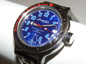 【楽天市場】【送料無料】 腕時計 ヴォストークロシアマニュアルダイバーvostok amphibian russian military ...