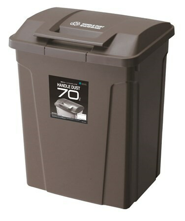 【楽天市場】【送料無料】 アスベル ゴミ箱 SPハンドル付ダストボックス ブラウン 70L （ ごみ箱 ふた付き 蓋付き 屋外 ロック ごみ ゴミ 分別 可燃 大容量 70 70l 70 ...