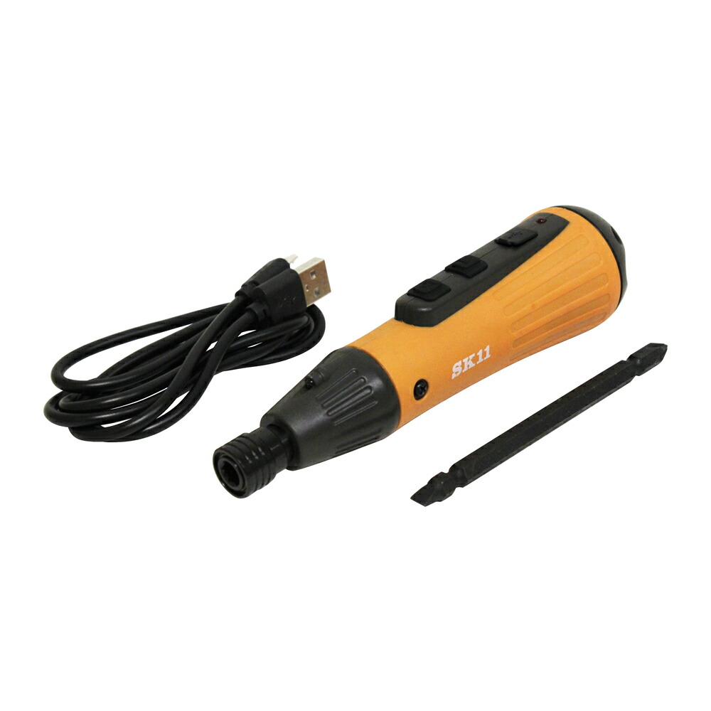 【楽天市場】SK11 USB充電式デュアルドライバー SDV-DUO-OR/BK オレンジ 電動工具 電動ドライバー ハンドツール 電動と手動のデュアルドライブ（代引き不可）（ラッピング不可 ...