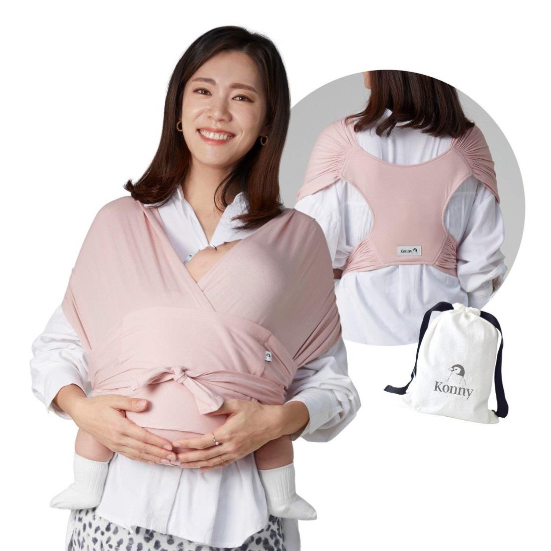 【楽天市場】コニー抱っこ紐 Elastech (Konny) スリング 新生児から20kg 収納袋付き 国際安全認証取得 ぐっすり抱っこひも (ピンク) (XXL)：Homey Store 楽天市場店