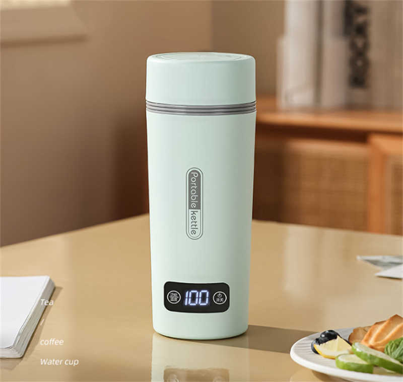 【楽天市場】ポータブル電気ケトル 電気水筒 電気ケトル 電気ポット 45℃～100℃ 350ml DC12V小型車/24Vトラック兼用 魔法瓶ポット ポータブル 旅行 外出 自動電源OFF ...