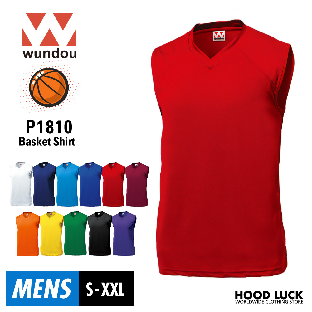 【楽天市場】ベーシック バスケシャツ 大人 メンズ WUNDOU 送料無料 ウンドウ P1810 バスケットボール ノースリーブ ドライ 吸汗 速乾 練習着 部活 試合用 ユニフォーム ウェア ...