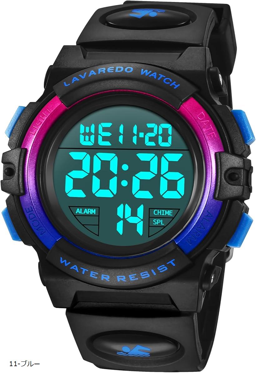 【楽天市場】子供 デジタル腕時計 キッズ 防水腕時計 男の子 スポーツウォッチ ボーイズ 多機能 50M防水 LED表示 日本語取扱説明書付き(11-ブルー)：ホリック