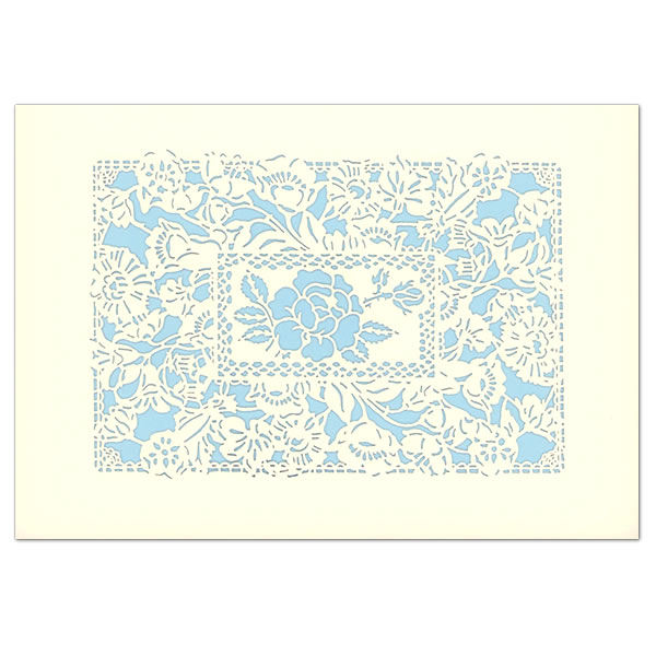 【楽天市場】マルチカード 贈り物 花（水色） J-012 二つ折りカード 中紙付 リーフワーク Multi Card グリーティングカード 多 ...