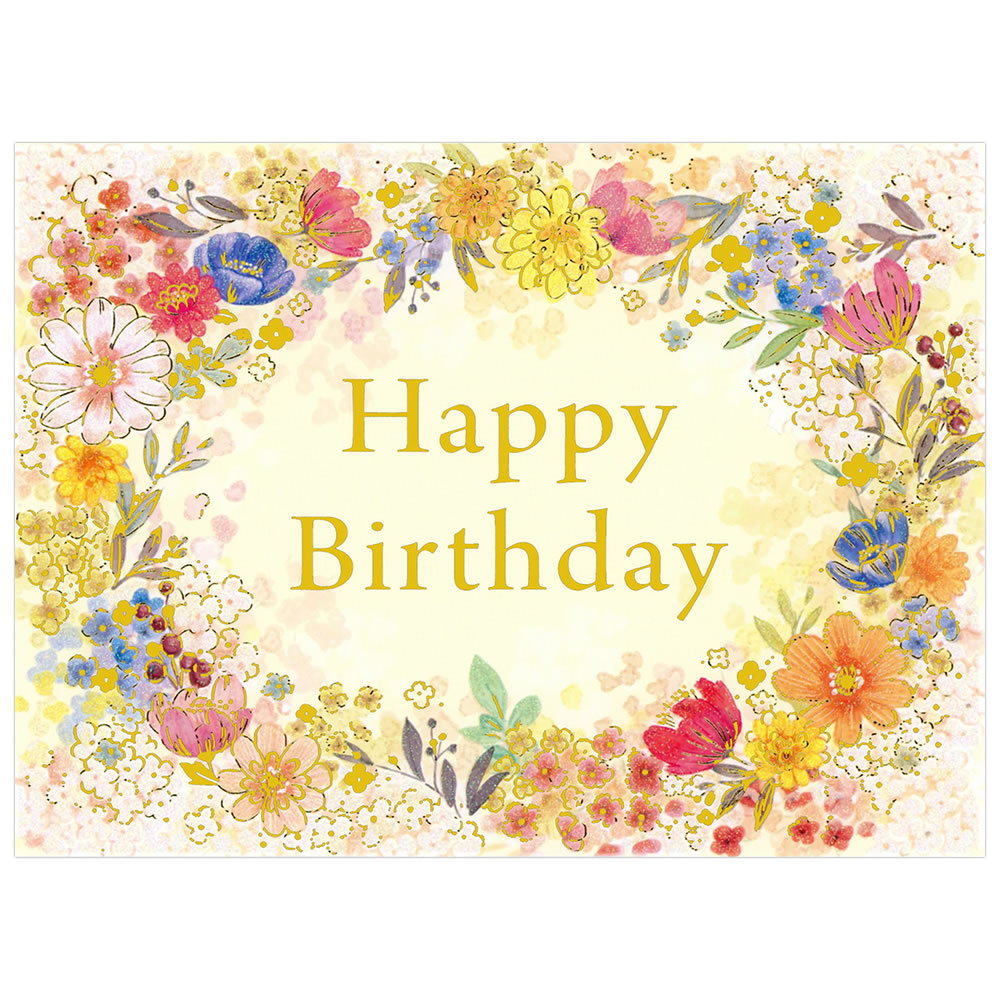 【楽天市場】バースデーカード 花 B320-36 二つ折りカード チキュウグリーティングス Birthday Card グリーティングカード ...