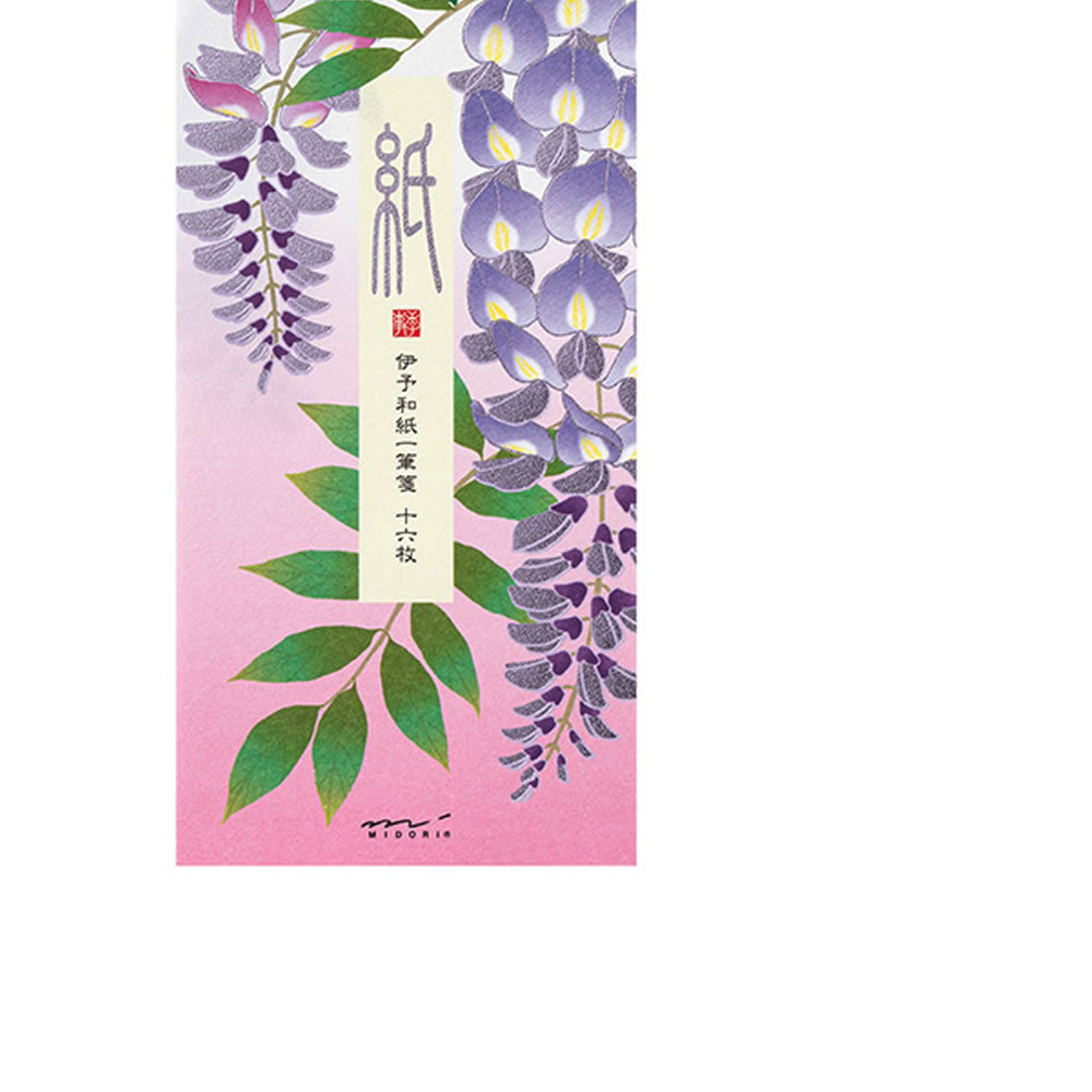 【楽天市場】【10％OFF】 一筆箋 初夏柄 箔 藤柄 1柄 89586 （14） 一筆箋16枚（1柄） ミドリ 箔押し加工 「紙」シリーズ ...