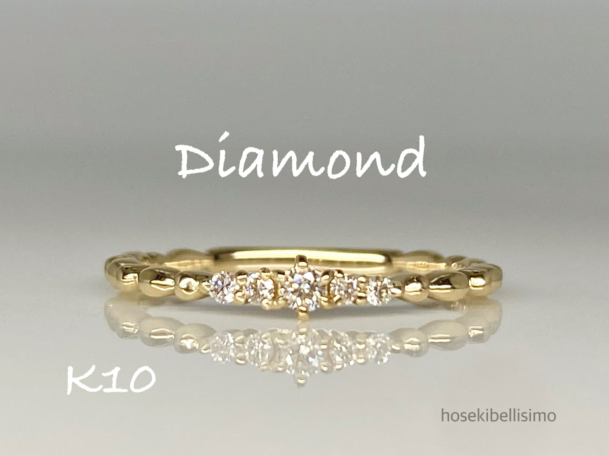 【楽天市場】【楽天スーパーセール30％OFF】 K10YG ダイヤモンド SI ダイヤ リング シンプル 重ね付け スキンジュエリー K10 ゴールド ドット クラシカル イエローゴールド ...