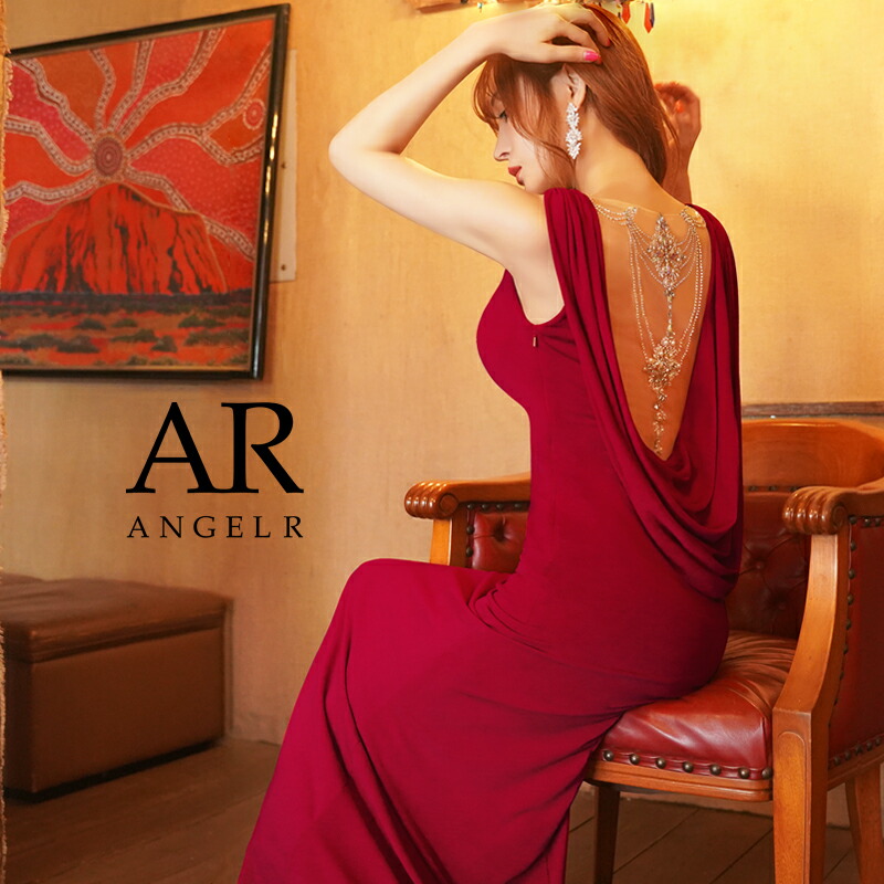 【楽天市場】即日出荷あり(一部)AngelR バックドレープビジューデザインタイトロングドレス エンジェルアール AR22353 []：HotClothing LAインポート＆ドレス