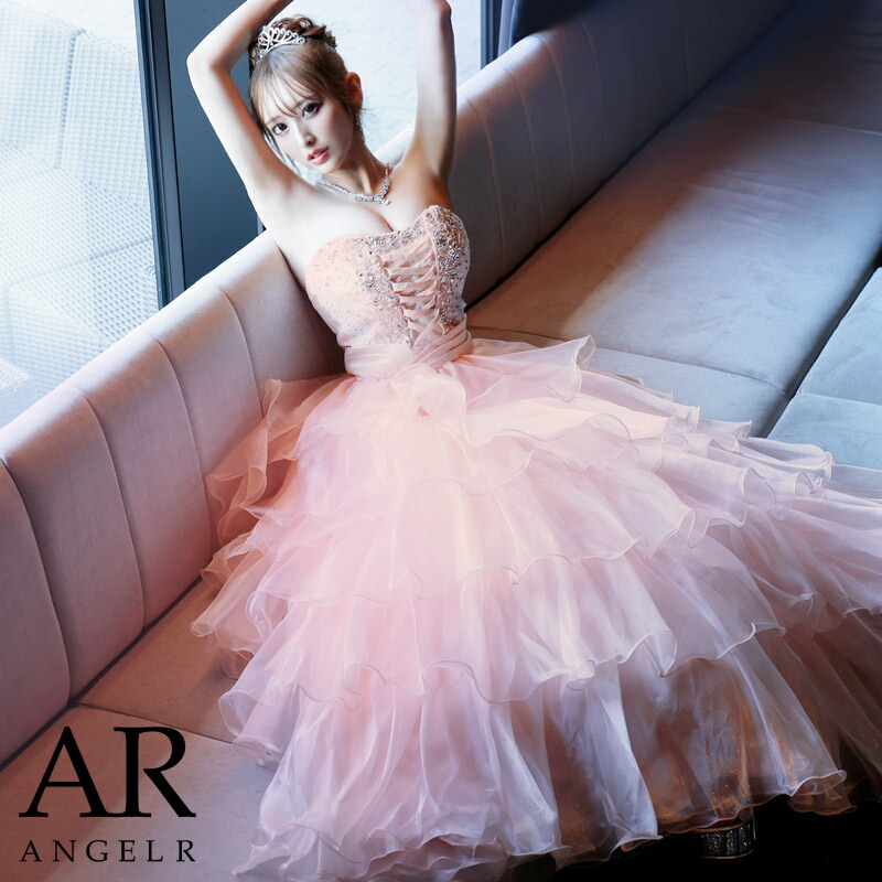 【楽天市場】AngelR "エンチャントコルセットレースアップウェディングドレス" / フロントレースアップ / ビジュー / フリル / ウェディングドレス [エンジェルアール ...