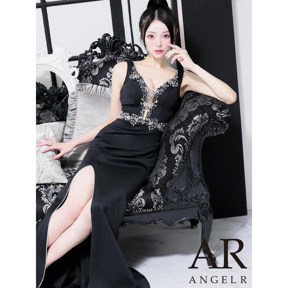 【楽天市場】ANGELR 豪華ビジューメッシュデザイン タイトロングドレス Vカット スリット入り キャバドレス AR25205 [エンジェルアール] []：HotClothing LA ...