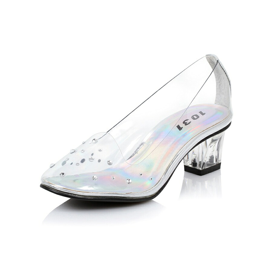 【楽天市場】1031 by Ellie Shoes 201-ANASTASIA Child clear princess glass ...