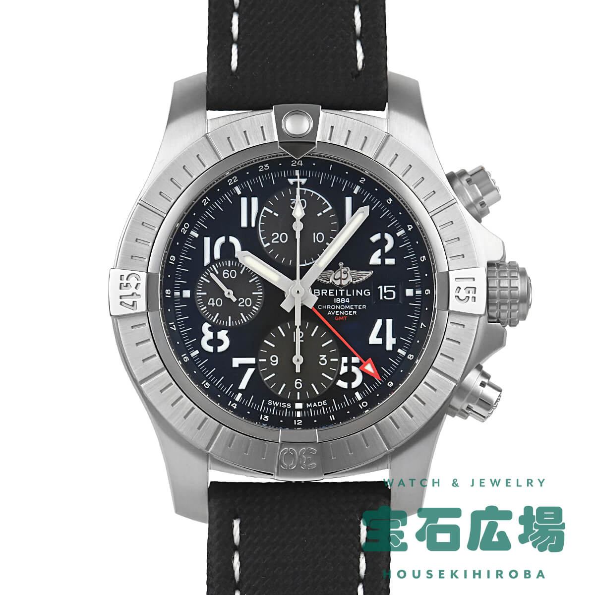 【楽天市場】ブライトリング BREITLING アベンジャークロノグラフ GMT45 A24315101B1X2(A24315)【中古】メンズ ...