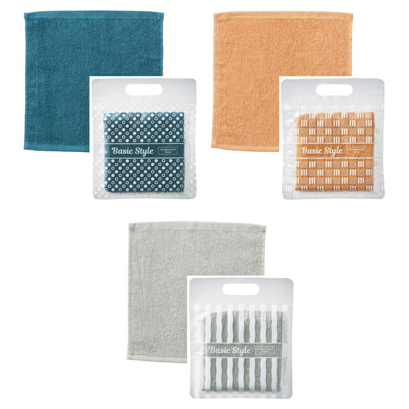 【楽天市場】【ベーシックスタイル ハンカチタオル】ベーシックハンカチ コットン100％ 大人テイスト シックなカラー 手提げパッケージ ...