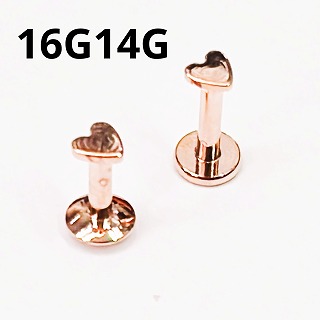 【楽天市場】PG ボディピアス ピンクゴールド ハートインターナルラブレット【 16G 14G】(6，8)mm★メール便翌日到着300円★：原宿Vip