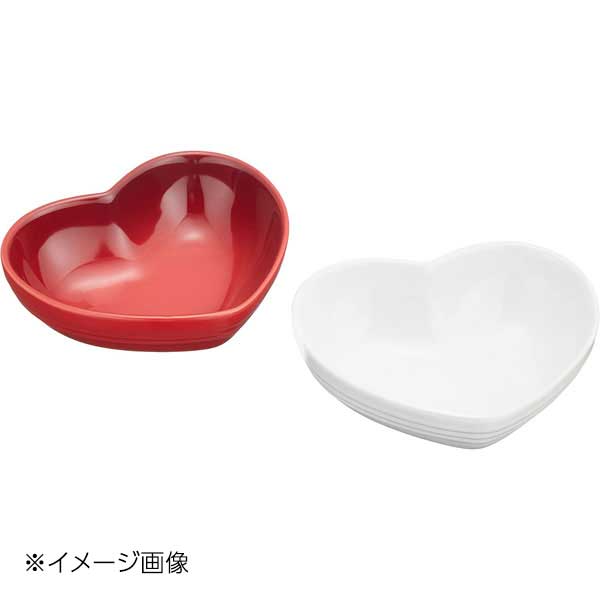 【楽天市場】ル・クルーゼ (Le Creuset) ハート・ディッシュS (2個入) チェリーレッド&ホワイトラスター 910203-01 ...