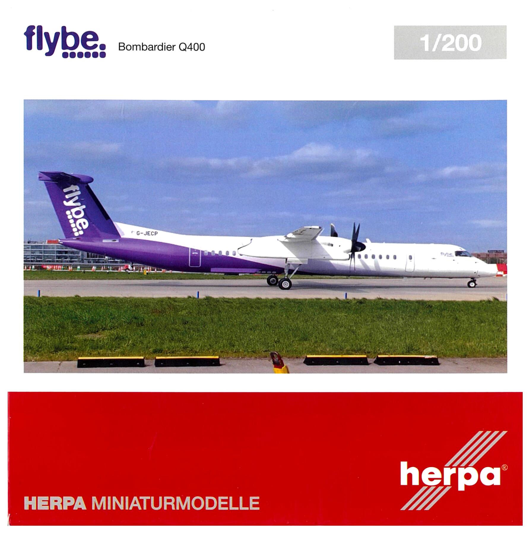 【楽天市場】【中古】1/200 herpa(ヘルパ) 559829 Q400 フライビー航空 新塗装 G-JECP 【D】 ※外箱傷み・台座 ...