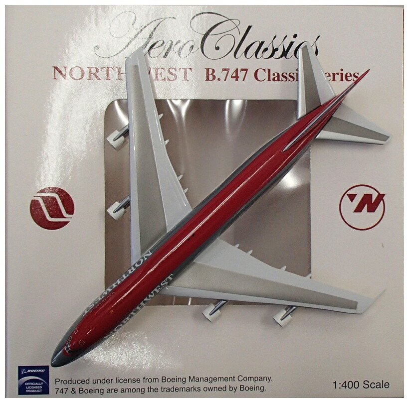 【楽天市場】【中古】 その他 完成品(航空機) 民間機 エアロクラシックス 1/400 ボーイング B747-200 ノースウエスト航空 ...