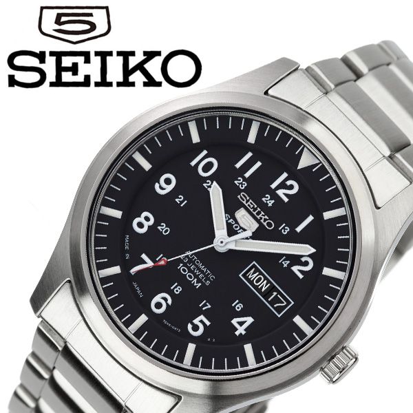 【楽天市場】セイコー 腕時計 SEIKO 時計 セイコーファイブ スポーツ SEIKO5 SPORTS メカニカル メンズ ブラック ...