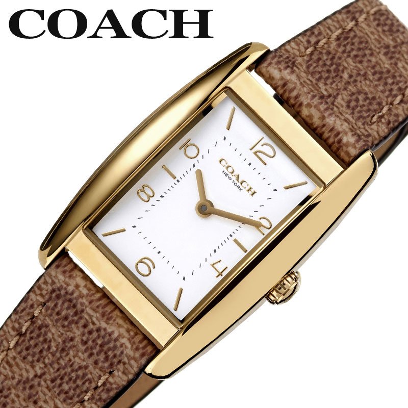 【楽天市場】コーチ 腕時計 COACH 時計 リーズ レディース ホワイト クォーツ 女性 アナログ レザー レザーベルト 革ベルト ...