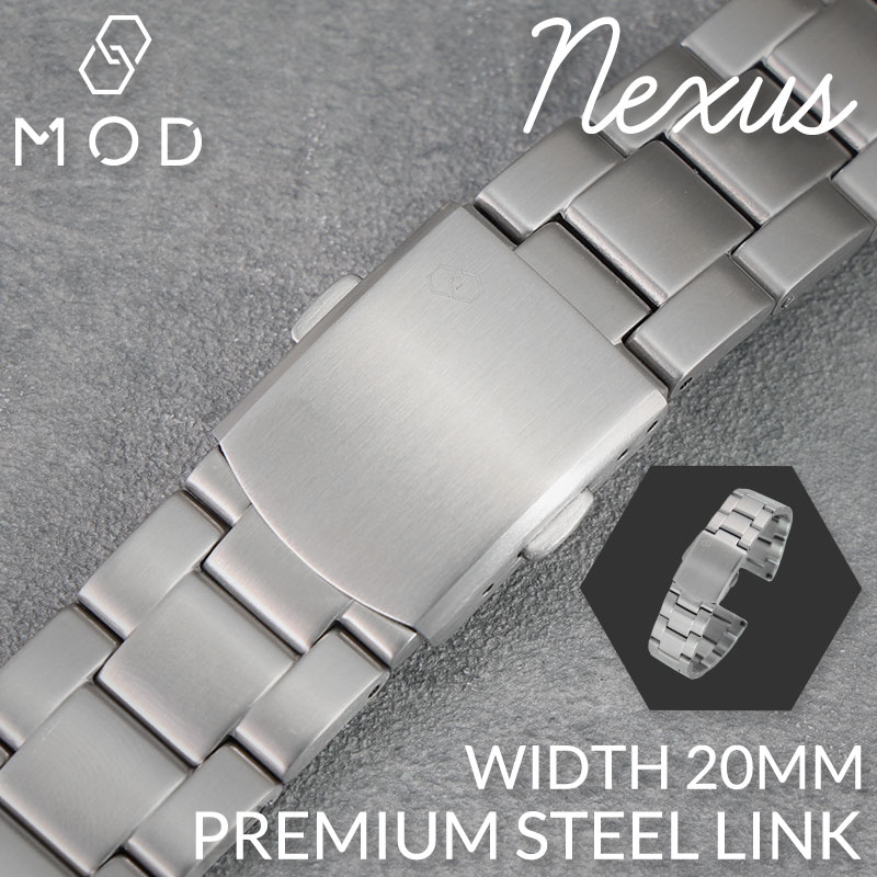 【楽天市場】MOD METAL STRAP NEXUS ネクサス メタルバンド メタル ベルト ステンレス 時計ベルト ステンレスバンド 腕 ...