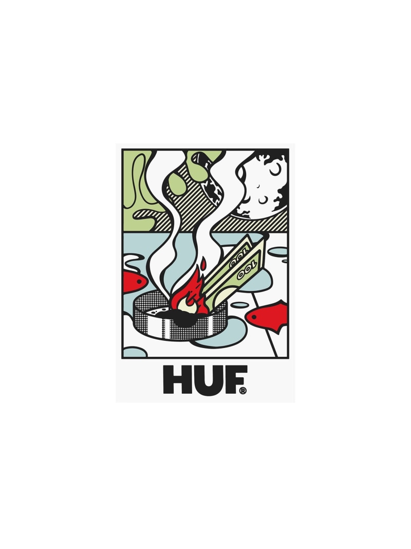 【楽天市場】BURNING AWAY STICKER HUF ハフ 文房具 ステッカー・シール・テープ[Rakuten Fashion]：HUF