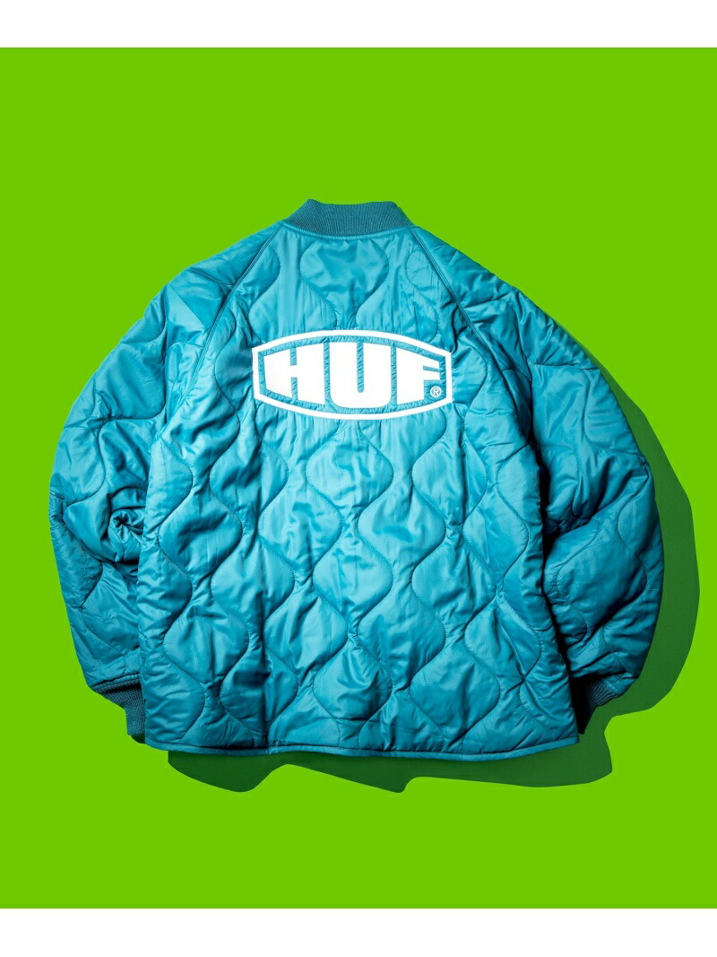 【楽天市場】WORKMAN QUILTED JACKET HUF ハフ ジャケット・アウター その他のジャケット・アウター ブルー ブラック ...