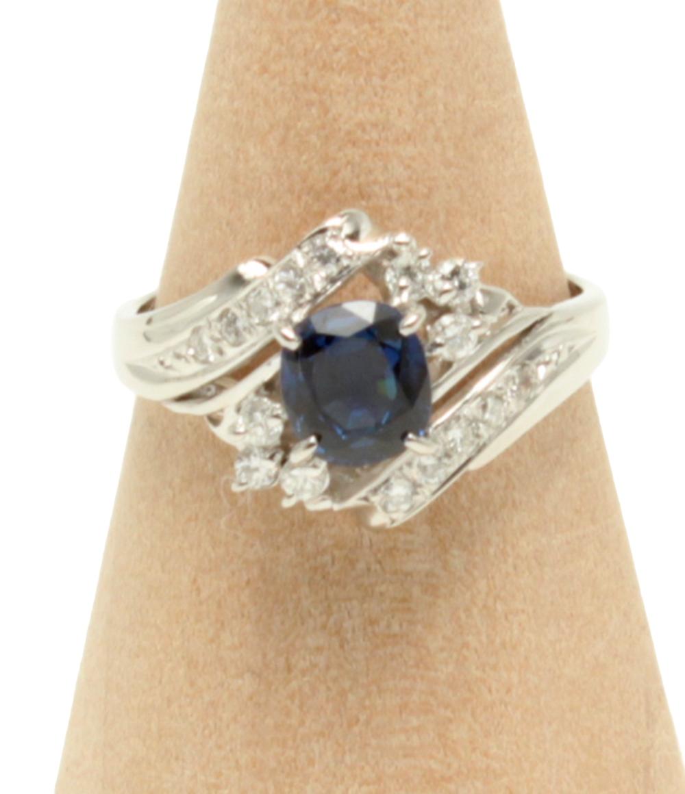 【楽天市場】【中古】 美品 リング 指輪 Pt900 サファイア 0.70ct ダイヤ 0.13ct レディース SIZE 8号：Rehello by BOOKOFF
