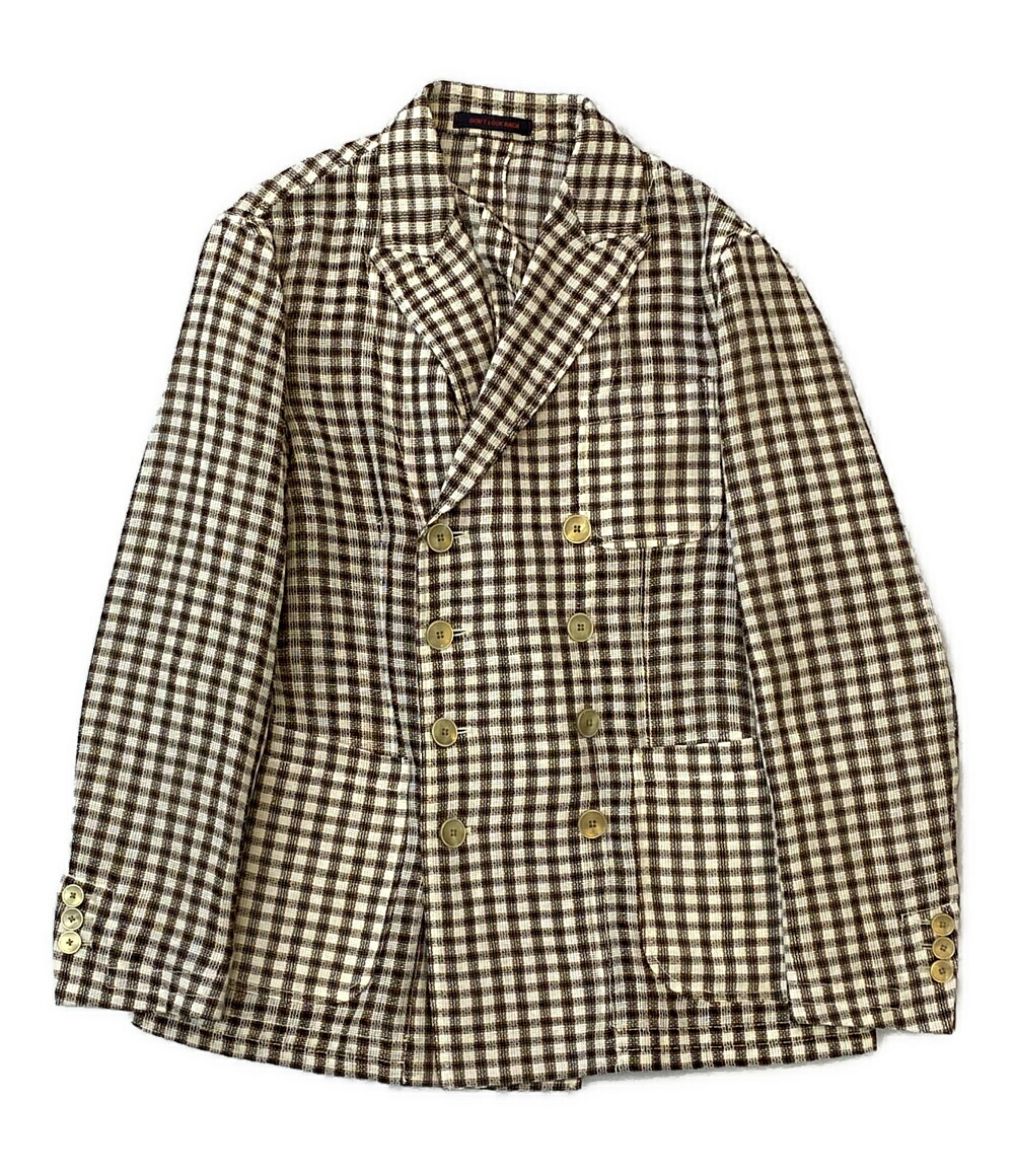 【楽天市場】【中古】美品 ザジジ テーラードジャケット リネンチェックテーラードジャケット F044_350 メンズ SIZE 46 THE ...
