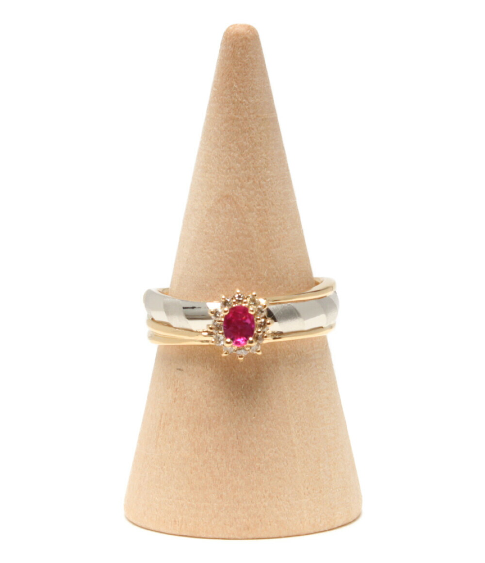 【楽天市場】【中古】美品 リング 指輪 K18 Pt900 ルビー0.26ct ダイヤ0.09ct レディース SIZE 11：Rehello by BOOKOFF