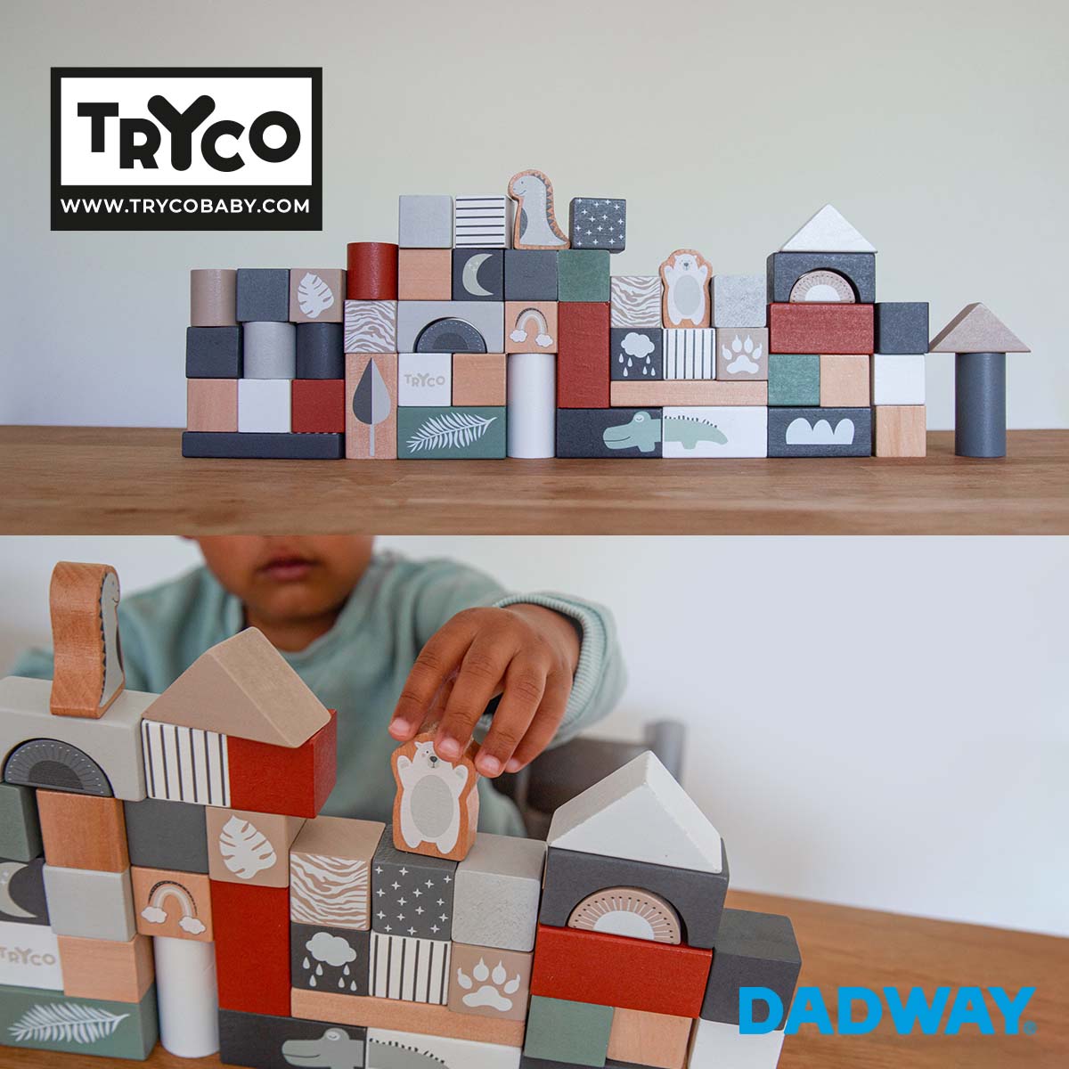 【楽天市場】TRYCO トライコ ブロックセット 50ピース | プレゼント ギフト ベビー 子ども キッズ 男の子 女の子 木製玩具 木製 ...