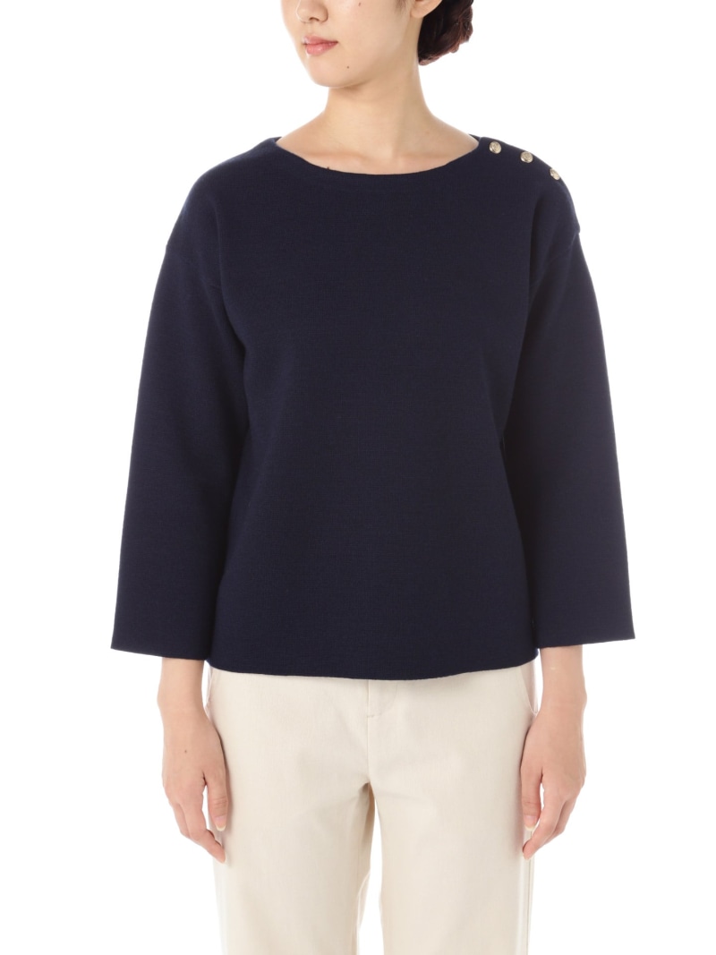 【楽天市場】ベビーアルパカリネンJQ human woman ヒューマン ウーマン トップス ニット ネイビー グレー【送料無料 ...